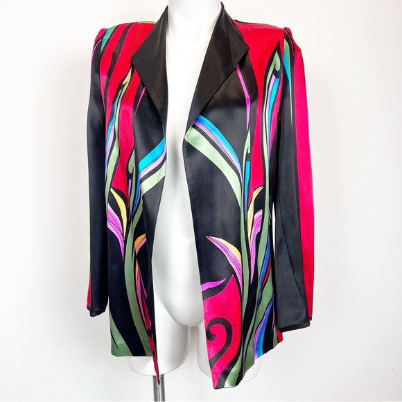 Vintage | Jackets & Coats | Vintage Yolanda Lorente Hand Painted Silk ...